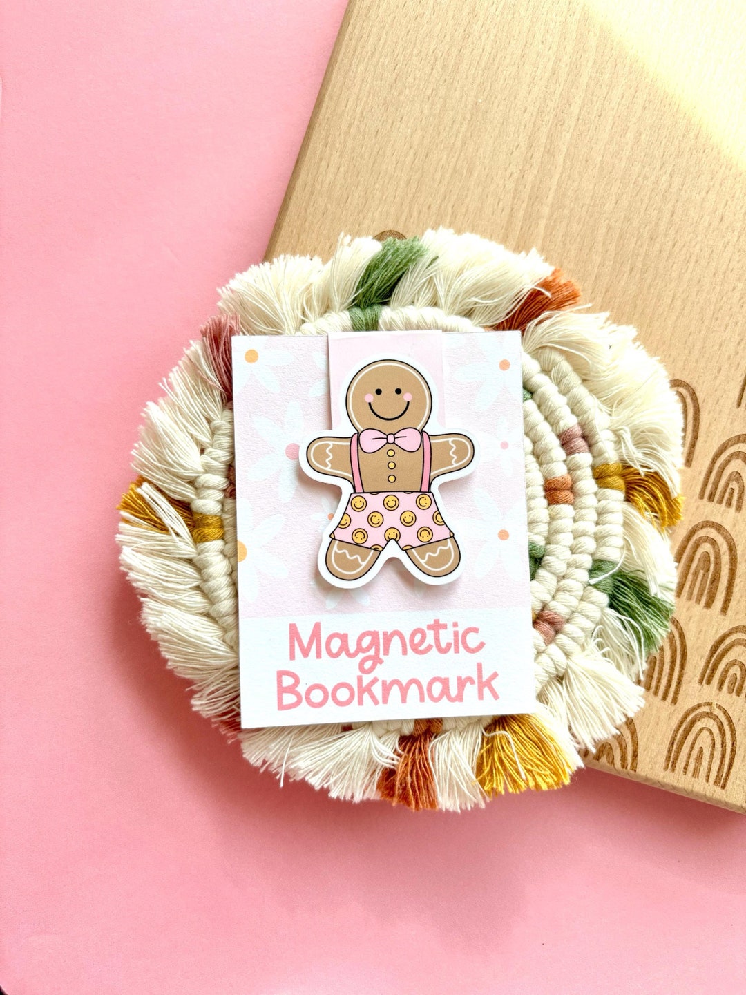 Gingerbread Man Magnetic Bookmark, Cute Festive Christmas Bookish Gift ...