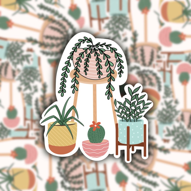 Waterproof Plant Sticker, Plant Mom, Succulents, Cactus, Beautiful ...