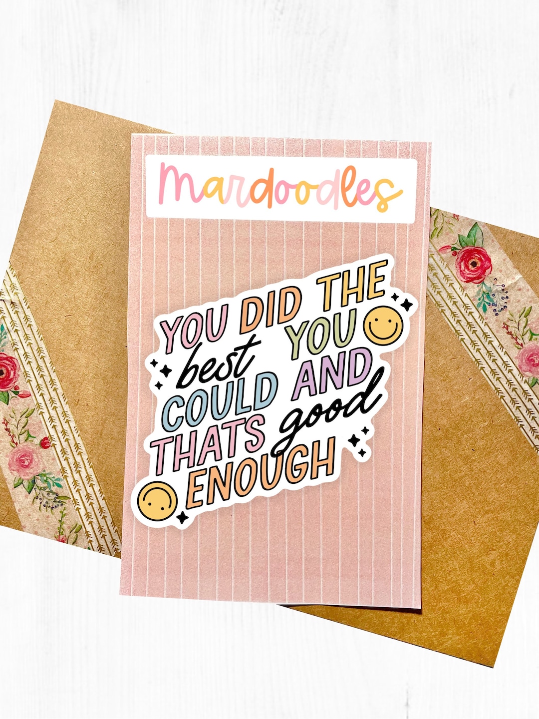 You Did the Best You Could and That's Good Enough Sticker, Motivational ...