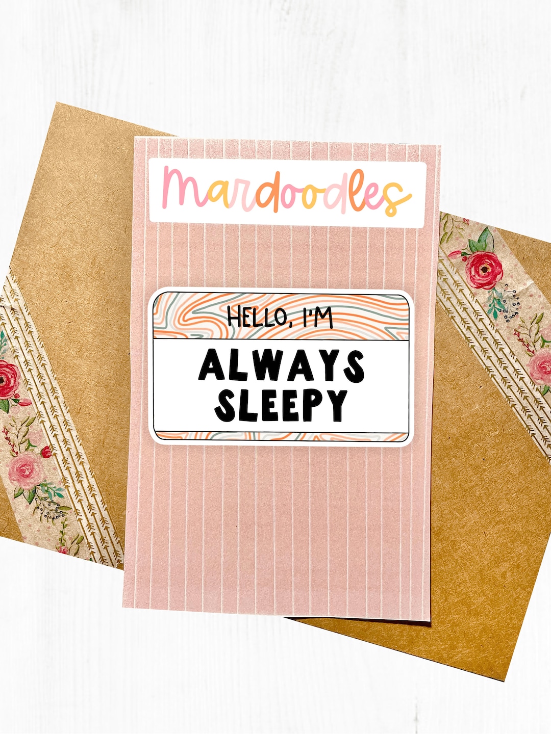Hello I'm Always Sleepy Sticker, Funny Relatable Water Resistant Laptop ...