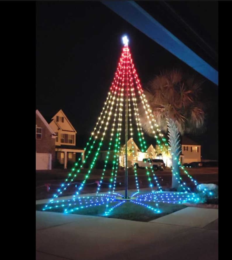 Service First Dream Flagpole Christmas Tree Lights Gen3 - Etsy