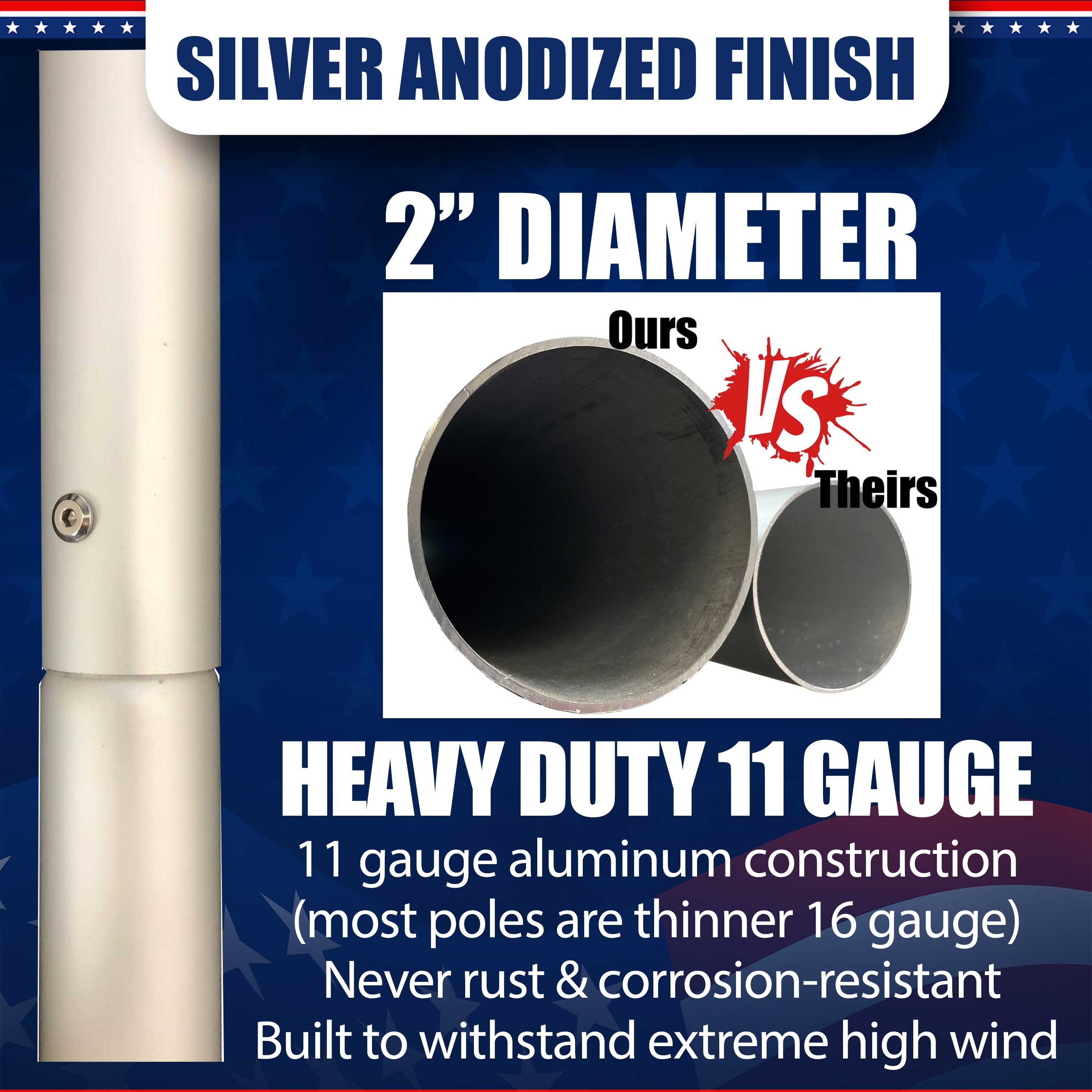 BUNDLE 20' Delta SECTIONAL SILVER (pole, Light & Flash Collar) - Etsy