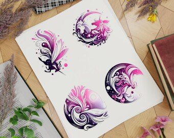 Fantasy Sticker Sheets, Transparent Magical Planner Stickers, Enchanted ...