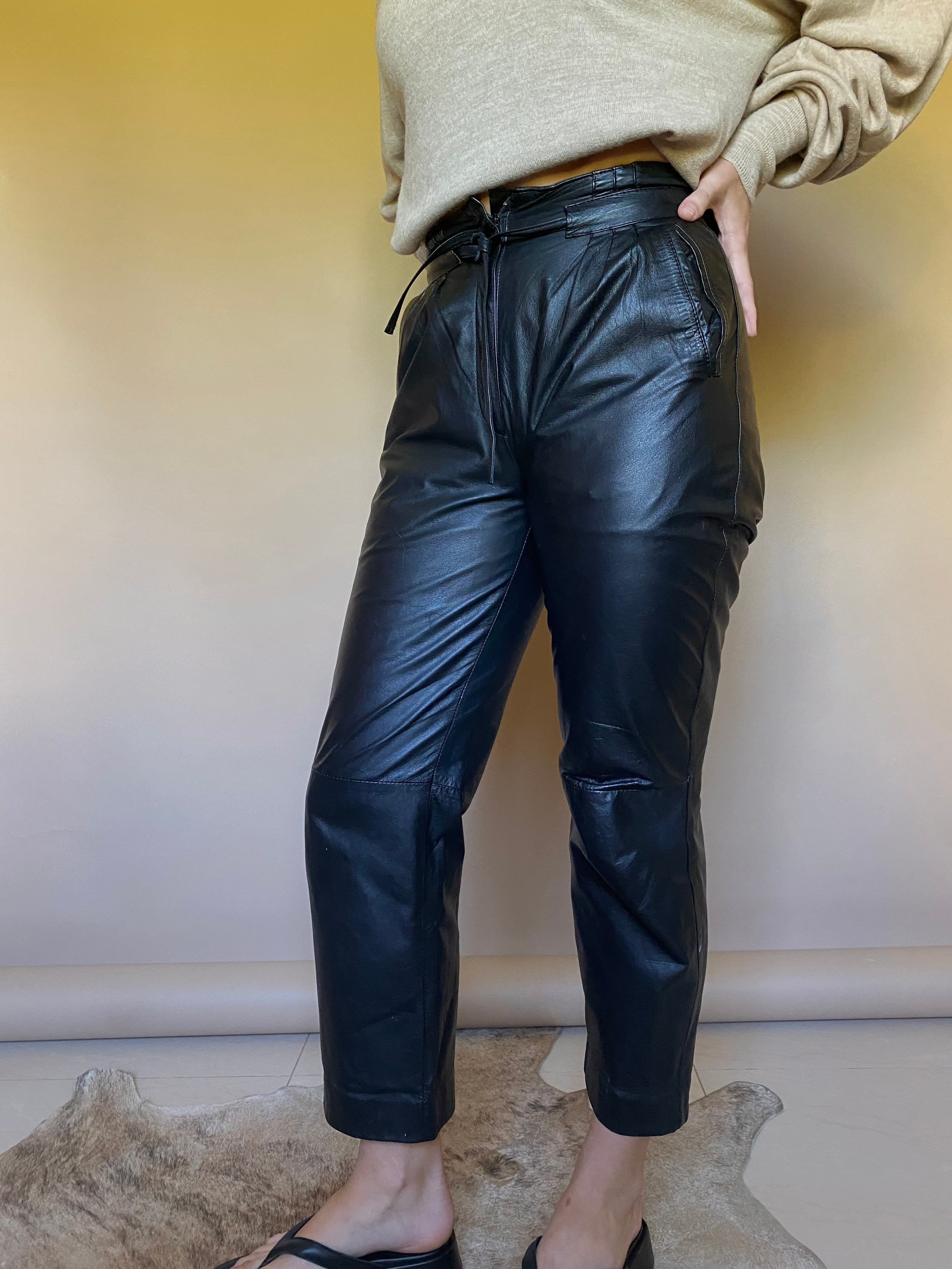 Vintage Leather Pants - Etsy