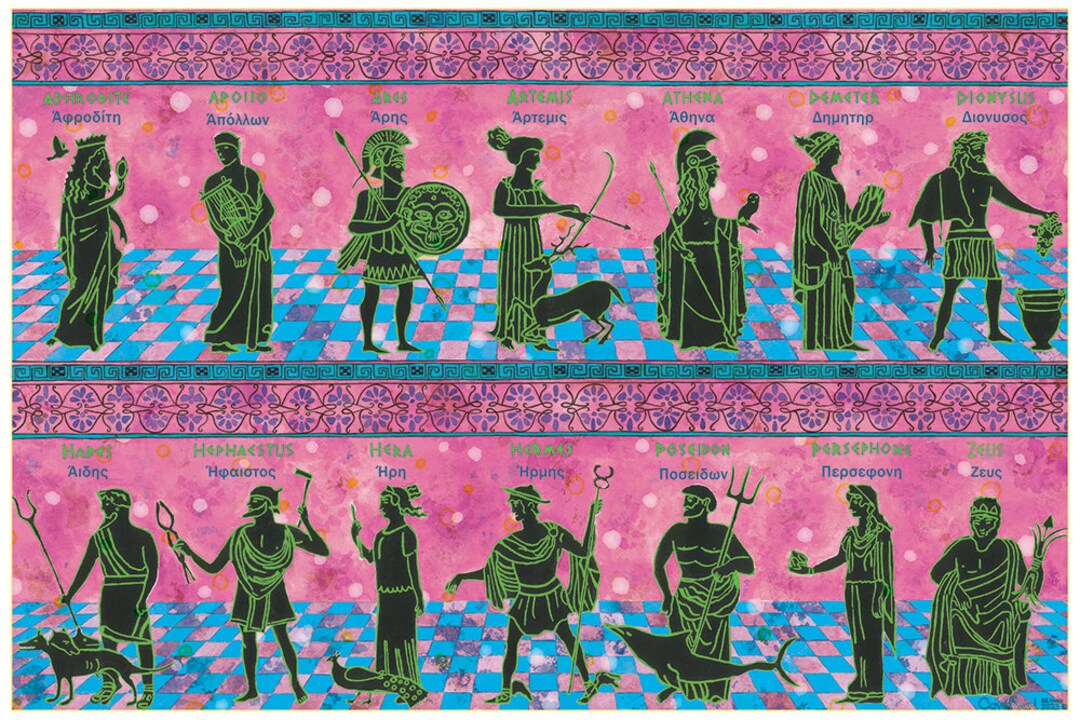 Ancient Greek Gods and Goddesses (pompeii Disco Version), Greek ...