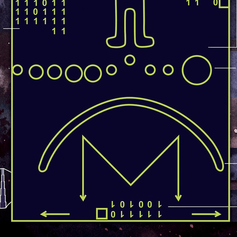Alien Message Poster the Arecibo Message and Reply Poster ET - Etsy