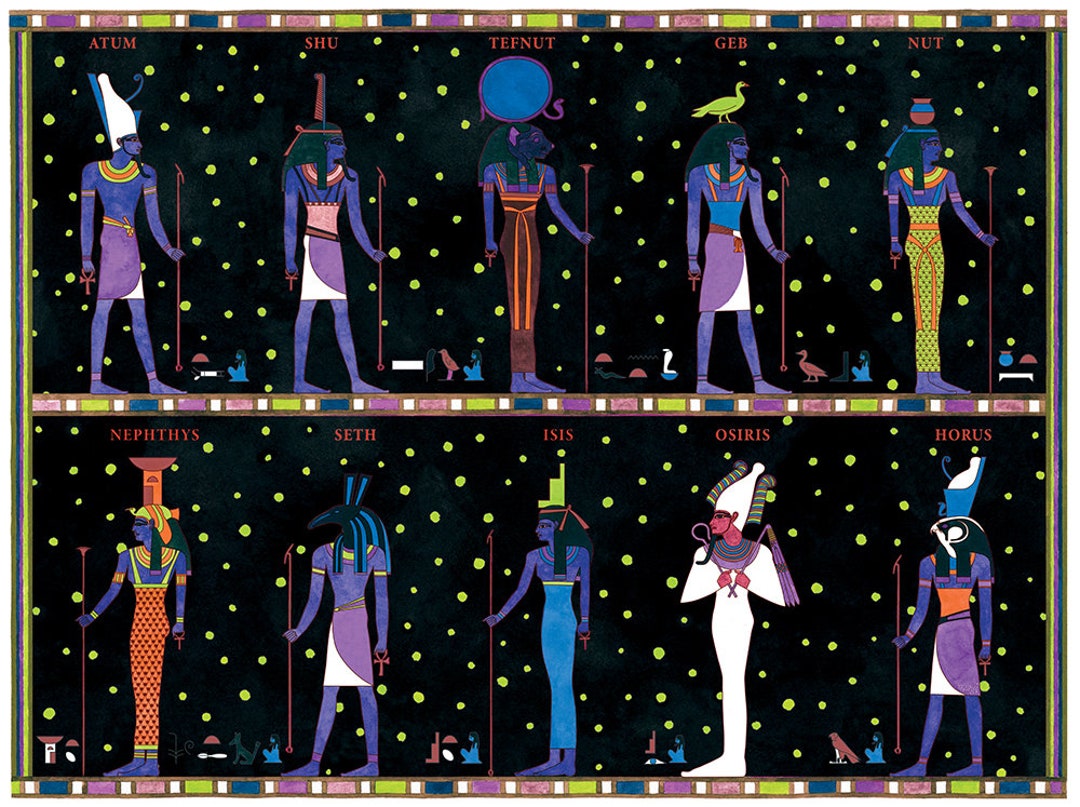 Ancient Egyptian Gods and Goddesses (radioactive Version), Egyptian ...