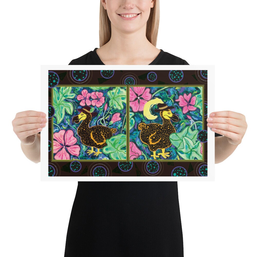 Dodo Birds Wearing Hats Diptych Dodo Art Dodo Bird Art - Etsy
