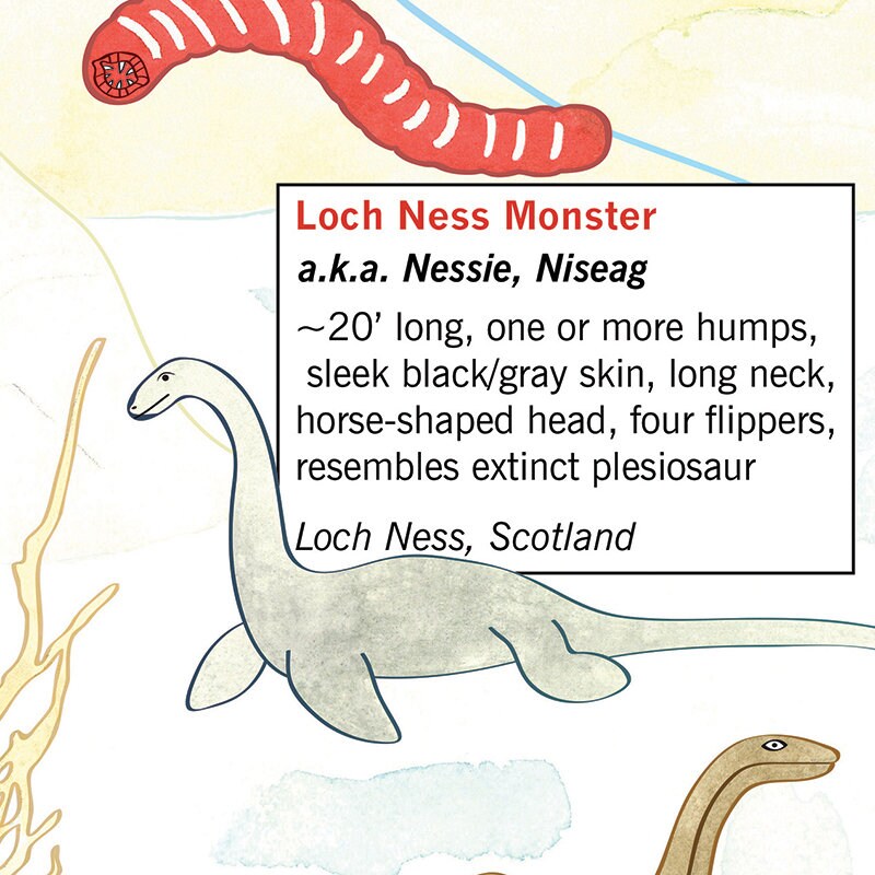 Creepy Cryptids, Bigfoot Art Poster, Sasquatch Art Poster, Loch Ness ...