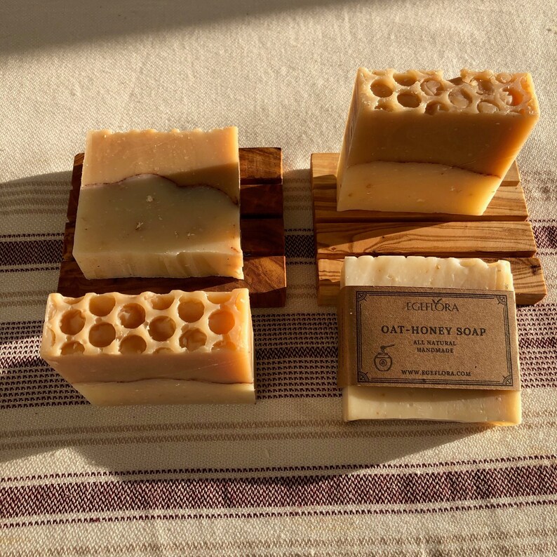Handmade Cold Process Oatmeal And Honey Turkish Olive Oil Soap Etsy