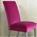Bright Pink High Back Chair W/ Solid Velvet Fabric, Silver Painted Wood ...