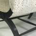Cream Light Coral Cut Velvet Channeled Pearl Shaped Chair W/ Dark ...