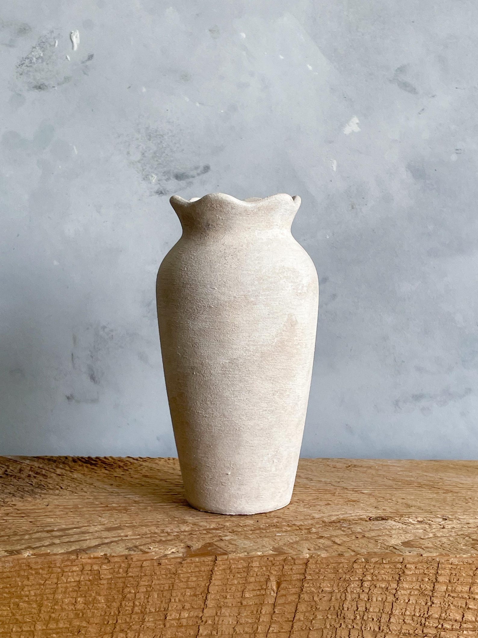 Rustic off White Textured Decorative Vase 6 High Wabi Sabi Japandi ...