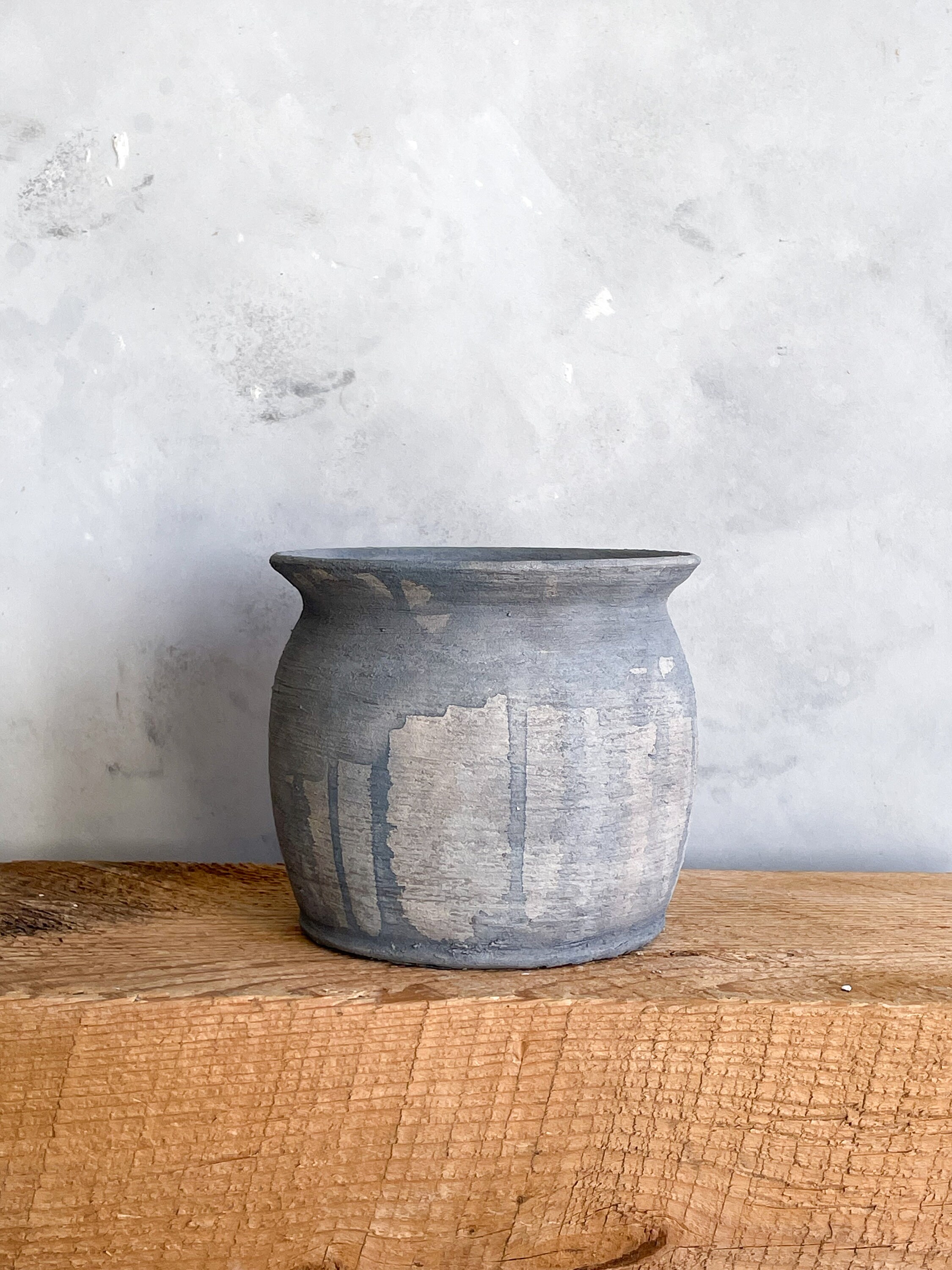 Rustic Aged Blue Planter Vase 5 High Hand Finished Ceramic Planter Vase ...