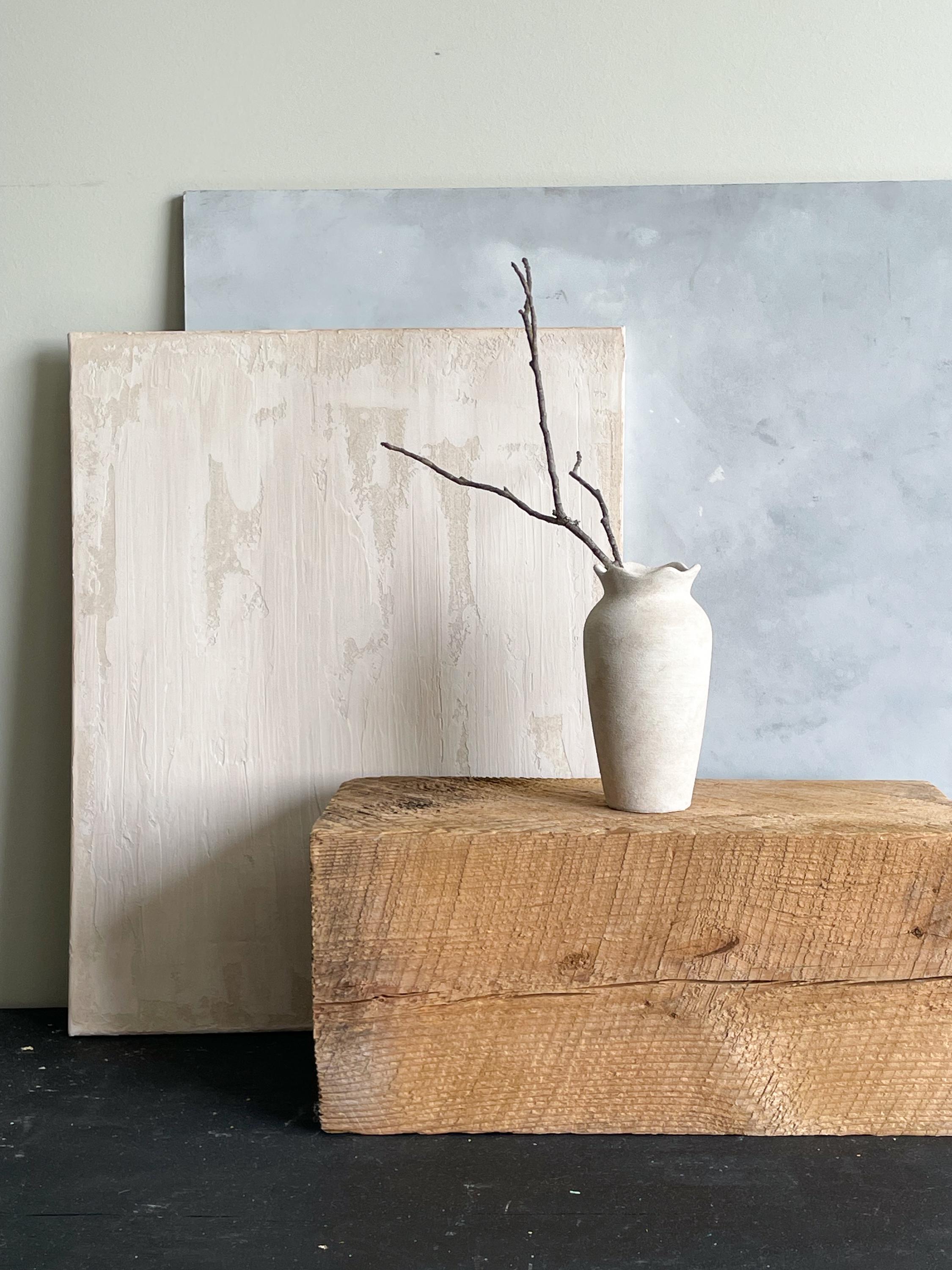 Rustic off White Textured Decorative Vase 6 High Wabi Sabi Japandi ...
