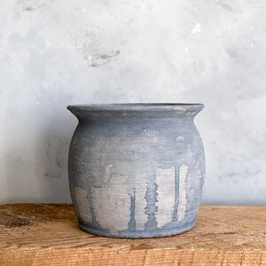 Rustic Aged Blue Planter Vase 5 High Hand Finished Ceramic Planter Vase ...