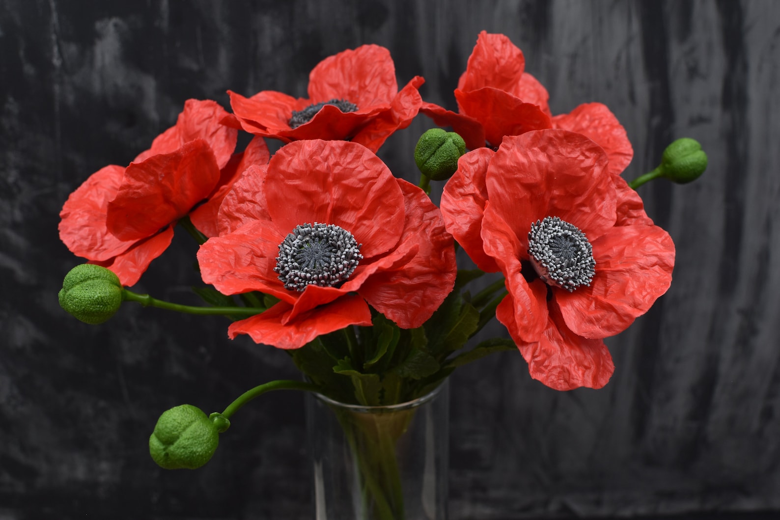 Red Cold Porcelain Poppy: Handmade Clay Flower Sculpture - Etsy