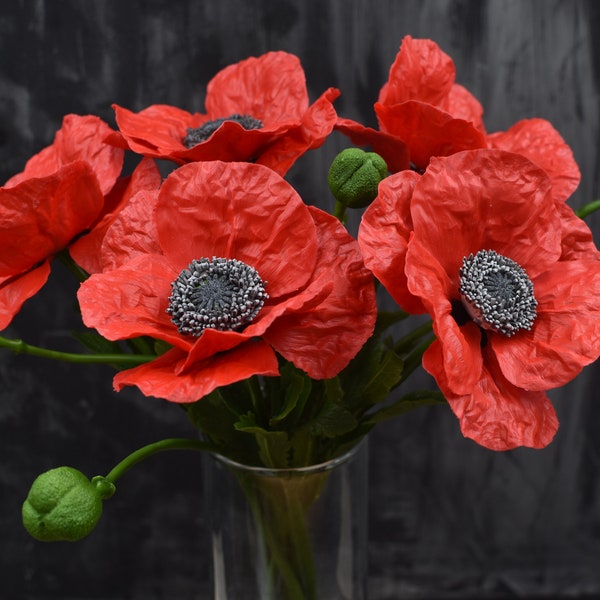 Ceramic Poppy - Etsy