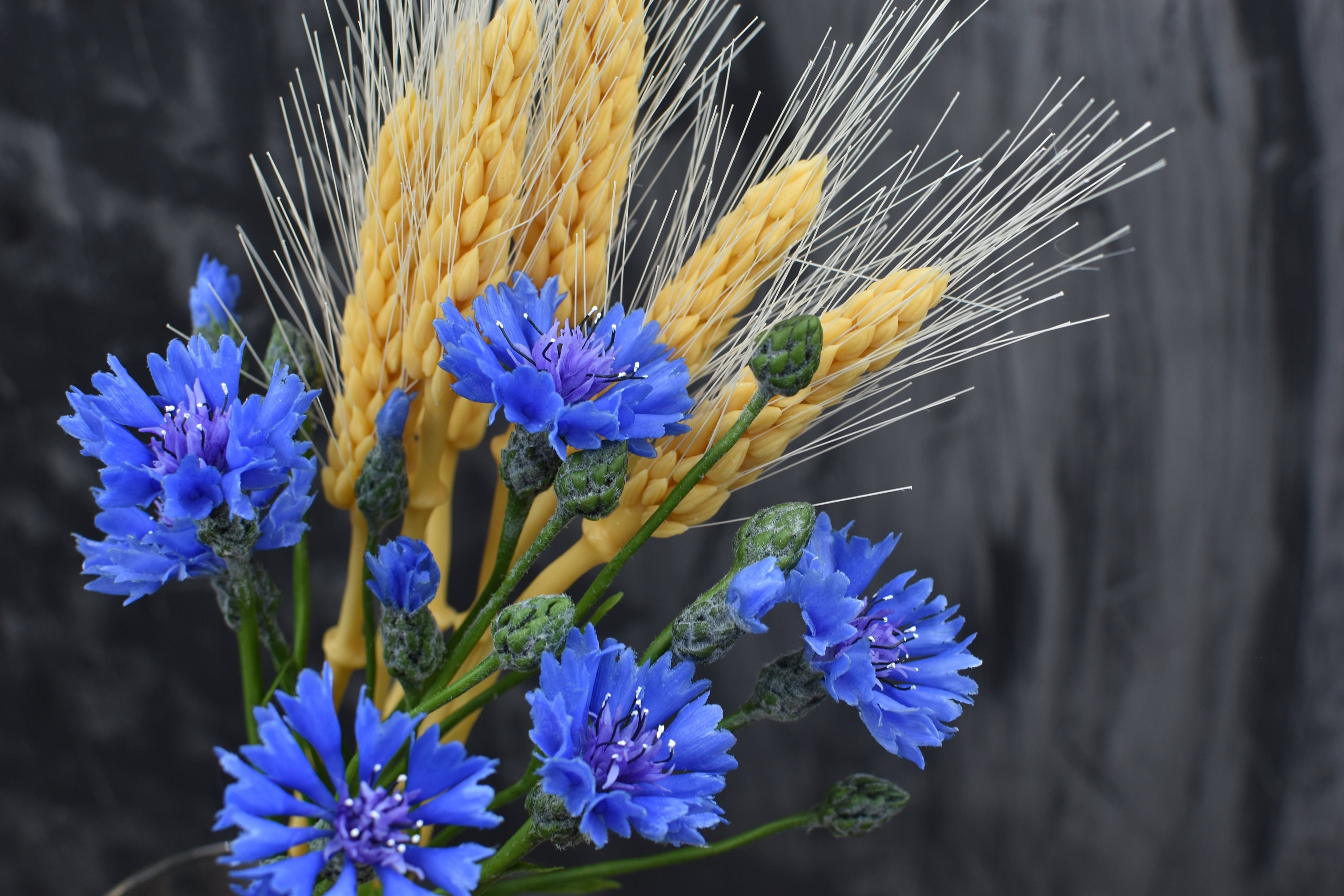 Blue Cornflower Bouquet