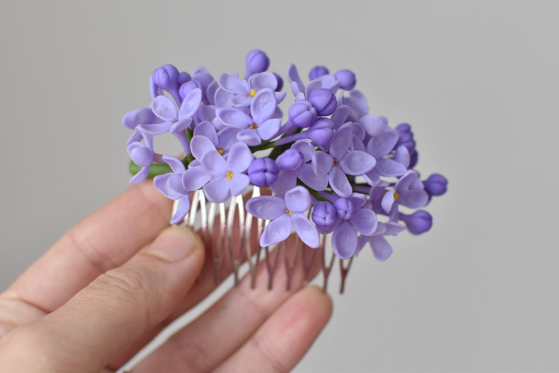 Hair Comb lilac hair accessory bridal hair comb Headpiece | Etsy