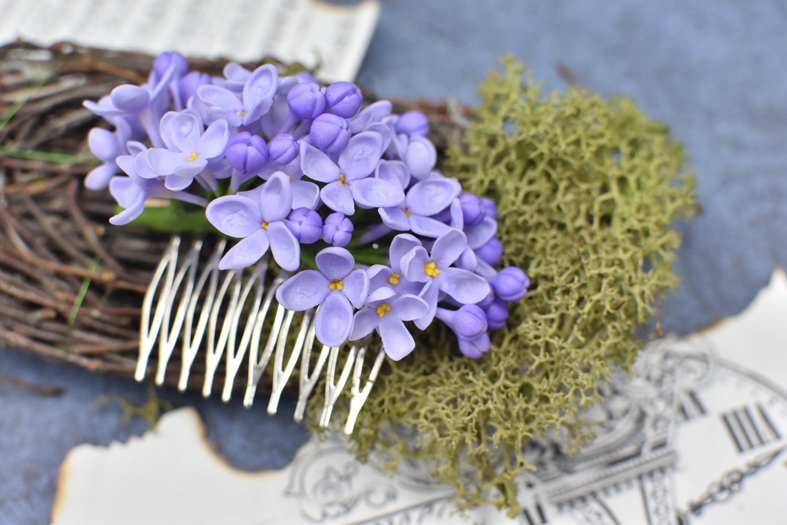 Hair Comb lilac hair accessory bridal hair comb Headpiece | Etsy