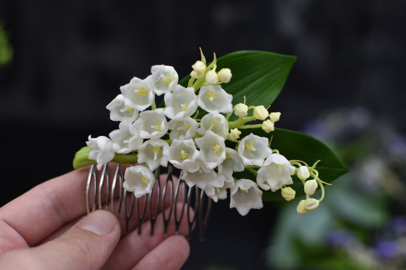 Hair Comb Lilies of the Valley Wedding Comb Realistic Flower - Etsy