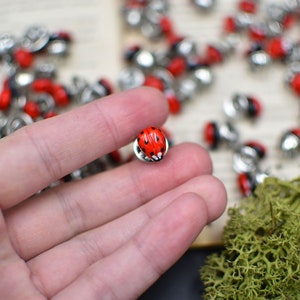 Ladybug Pin Realistic Ladybird Ladybug Miniature Brooch Clay Ladybug ...