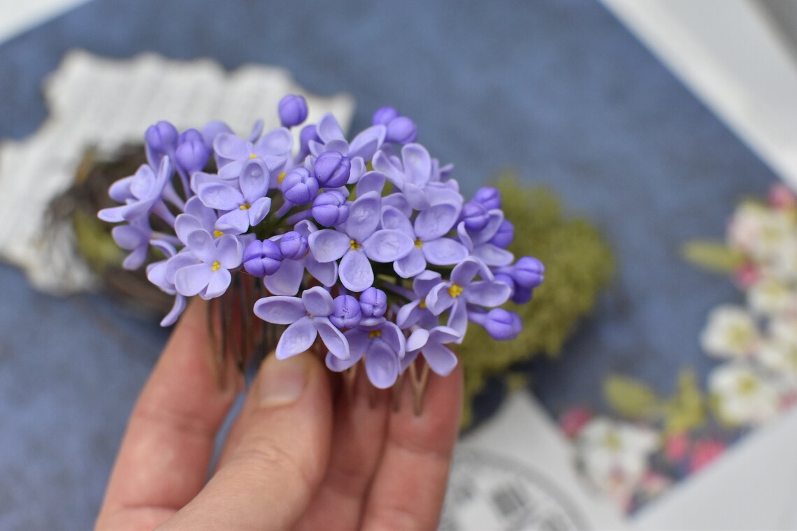 Hair Comb lilac hair accessory bridal hair comb Headpiece | Etsy