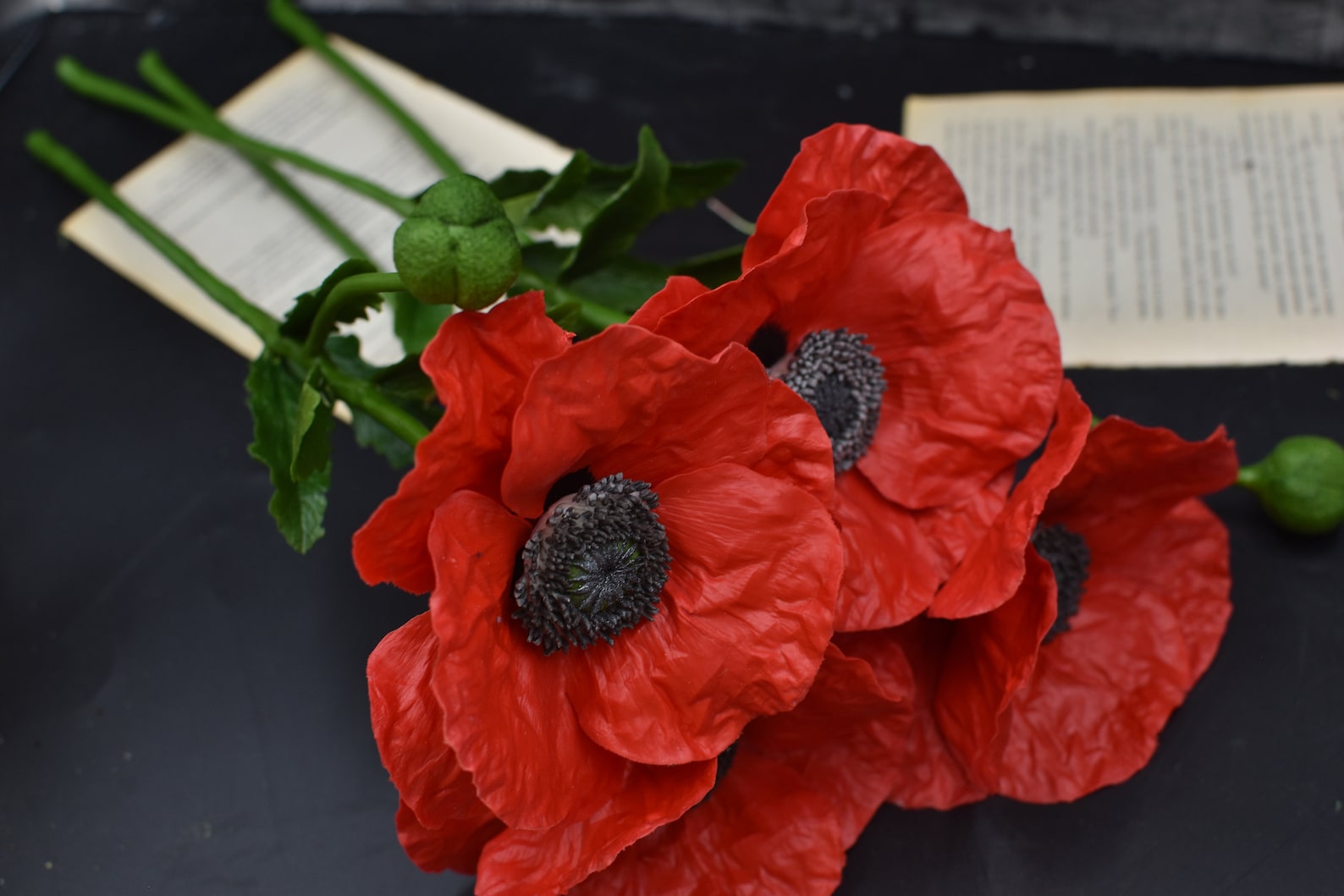 Red Cold Porcelain Poppy: Handmade Clay Flower Sculpture - Etsy