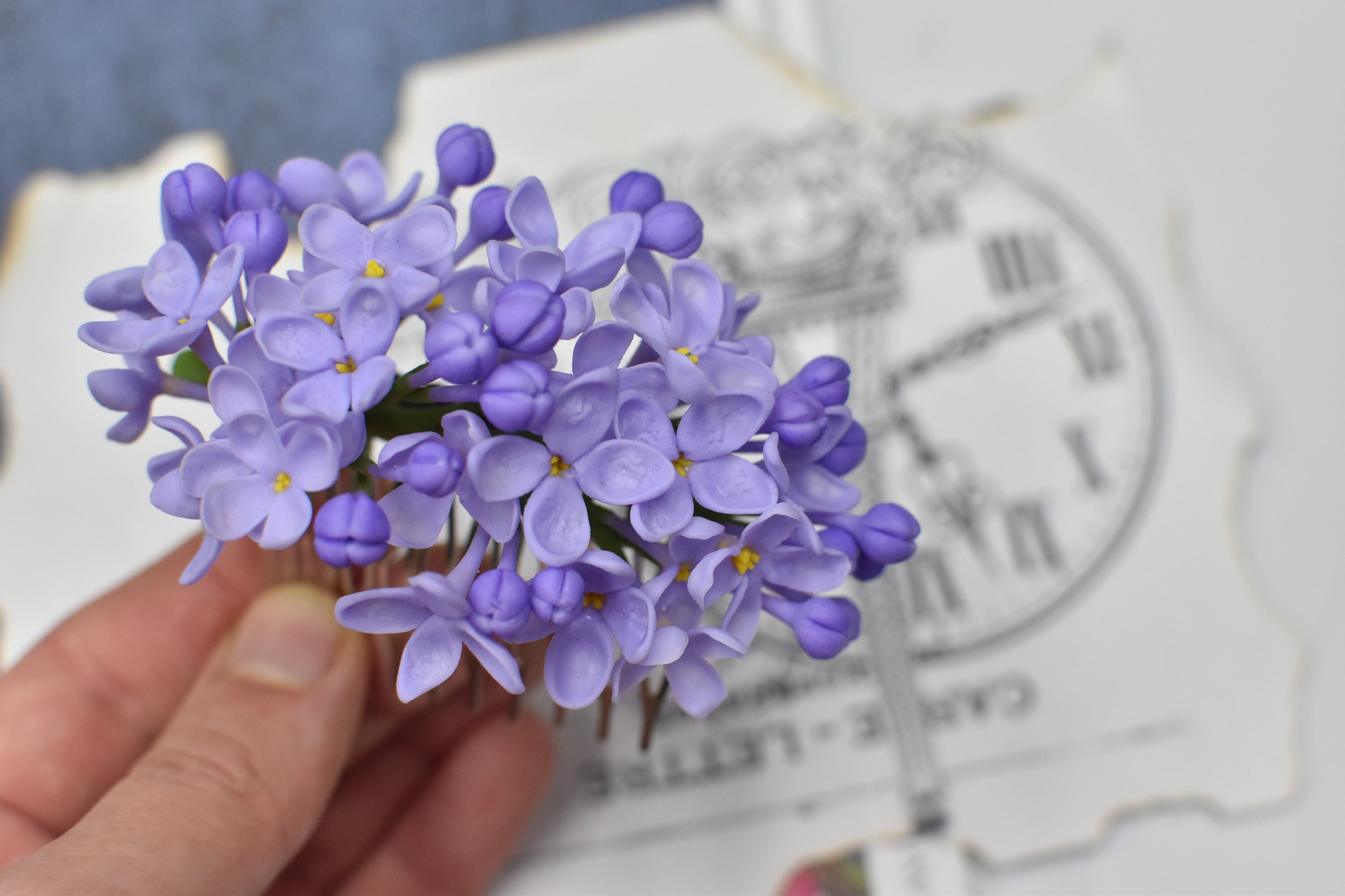 Hair Comb lilac hair accessory bridal hair comb Headpiece | Etsy