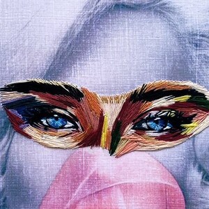 Fomenter, A3 Size Embroidery on Paper, Handmade, Handcraft, Stitches ...