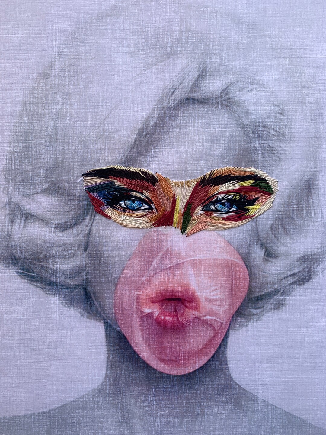 Fomenter, A3 Size Embroidery on Paper, Handmade, Handcraft, Stitches ...