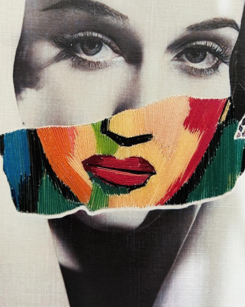 Aesthetic Zoning A3 Size Embroidery, Embroidery on Paper, Art Work, Art ...
