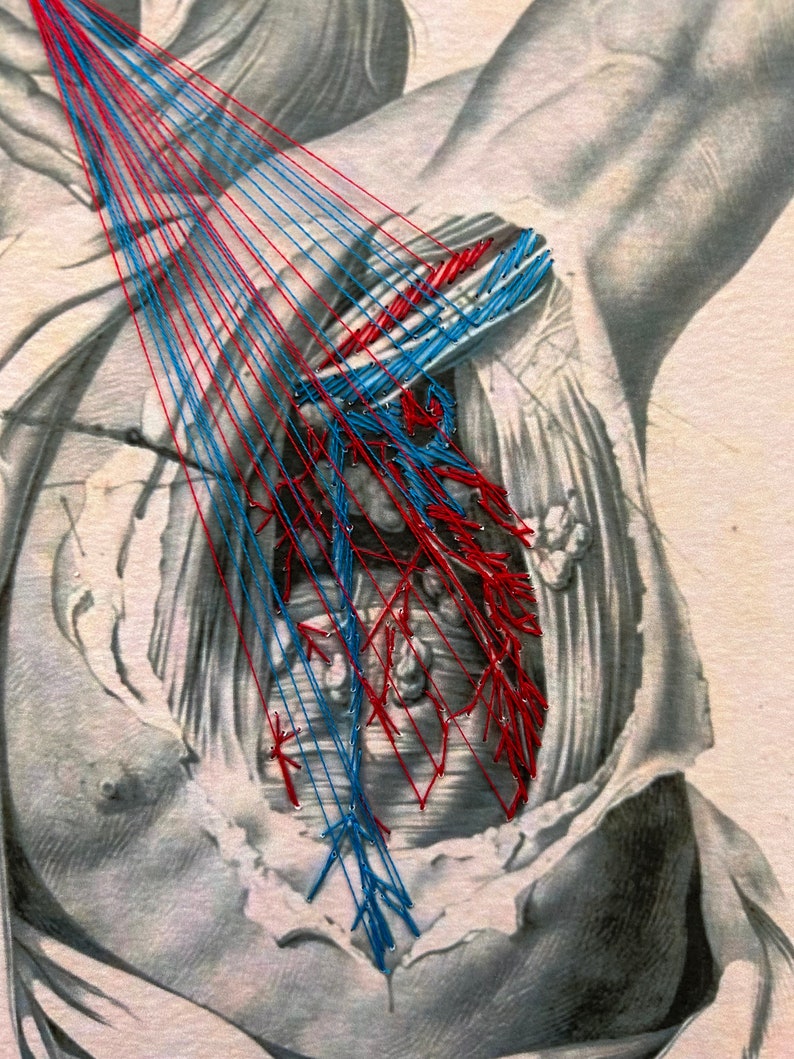 System No2 | A3 Szie Embroidery on Paper, Handmade, Handcraft, Stitches ...