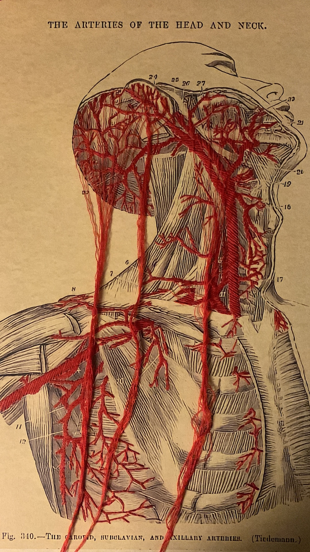 System | A3 Szie Embroidery on Paper, Handmade, Handcraft, Stitches ...
