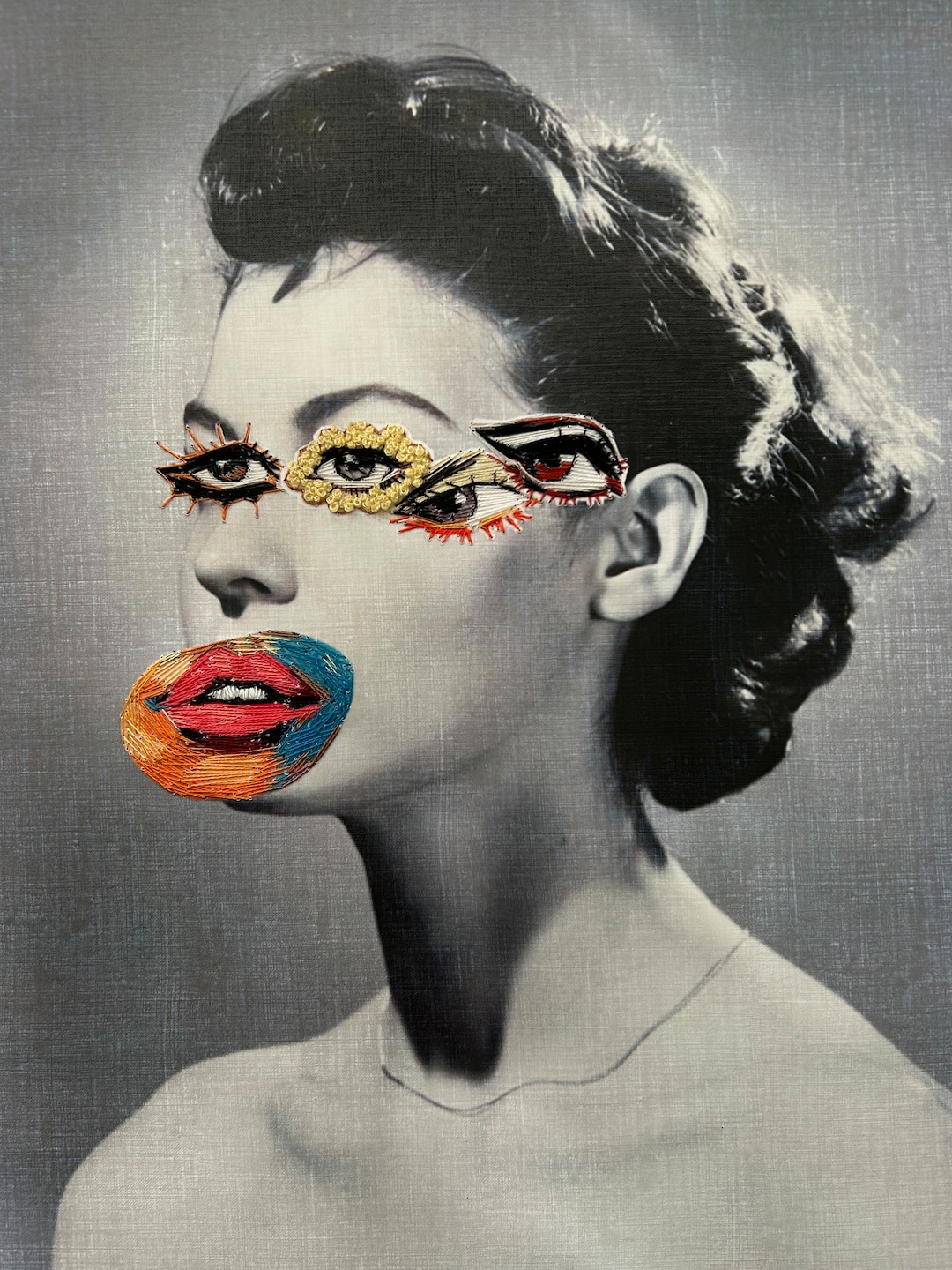 Many Eyes | A5 Size Embroidery on Paper, Embroidery Art, Embroidery ...