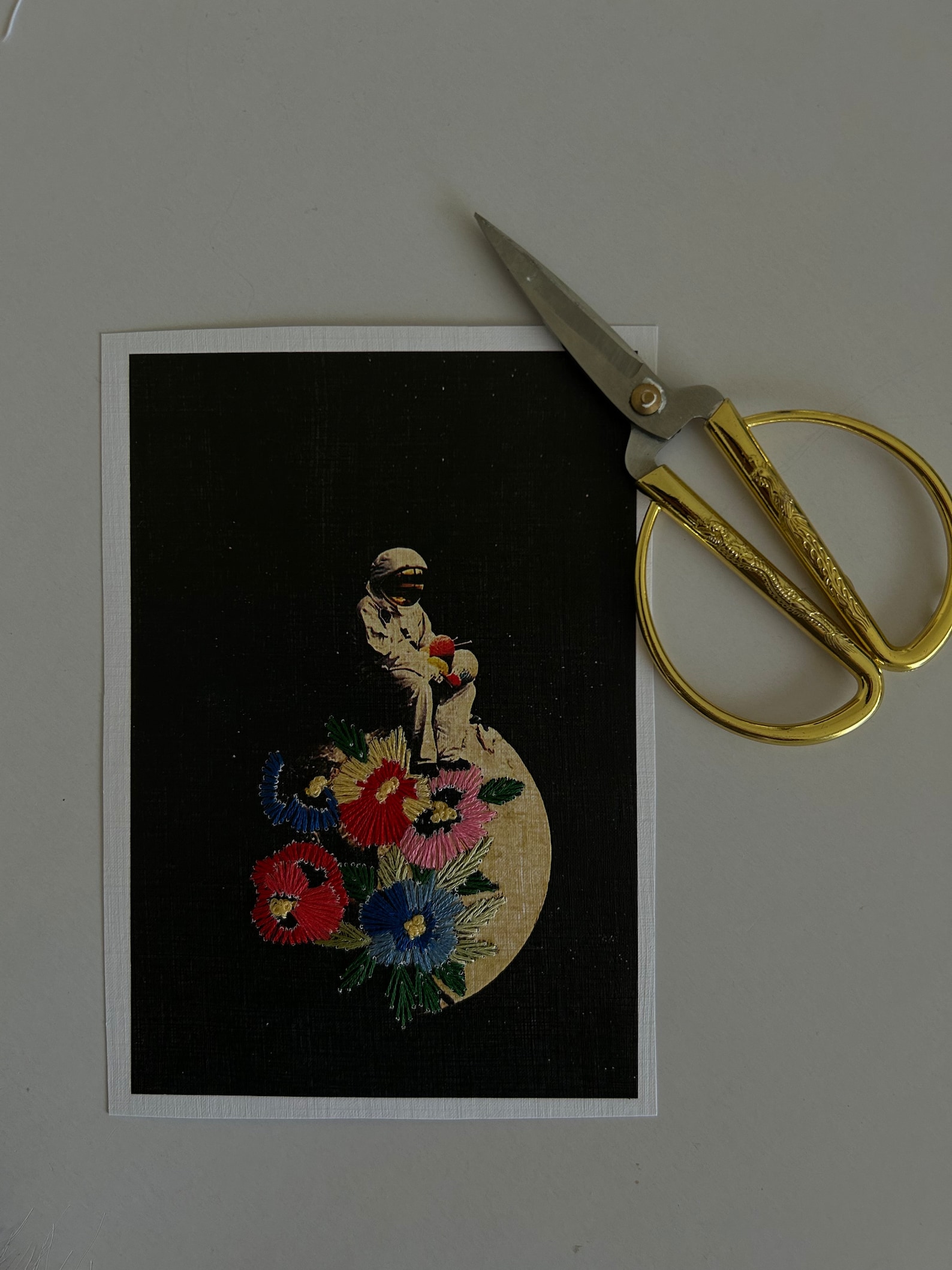 Alone | A5 Embroidery on Paper, Embroidery, Embroidery Work, Hand Made ...