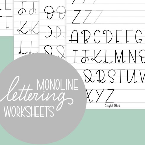 Common Words Lettering Practice Sheets Digital Download Basic | Etsy