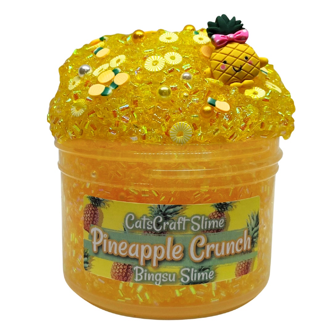 Bingsu Slime "pineapple Crunch" SCENTED Clear Bingsu Bead Crunchy ASMR ...
