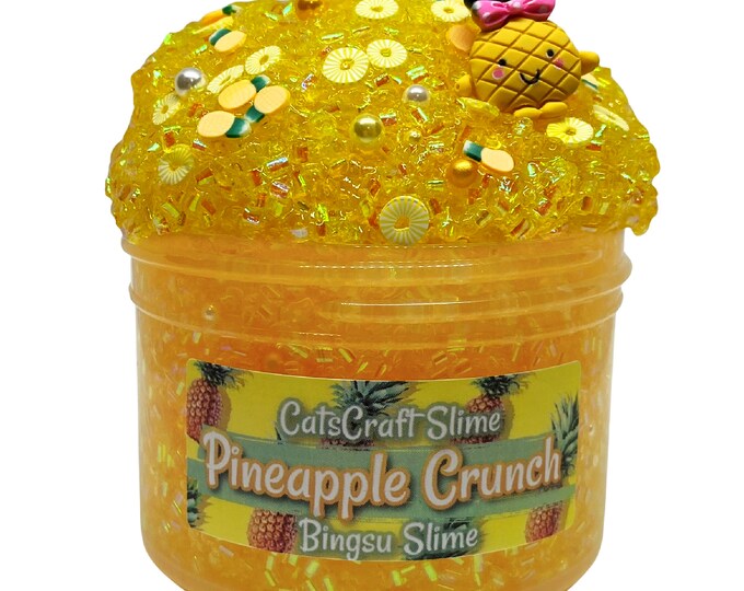 Bingsu Slime pineapple Crunch SCENTED Clear Bingsu Bead Crunchy ASMR ...