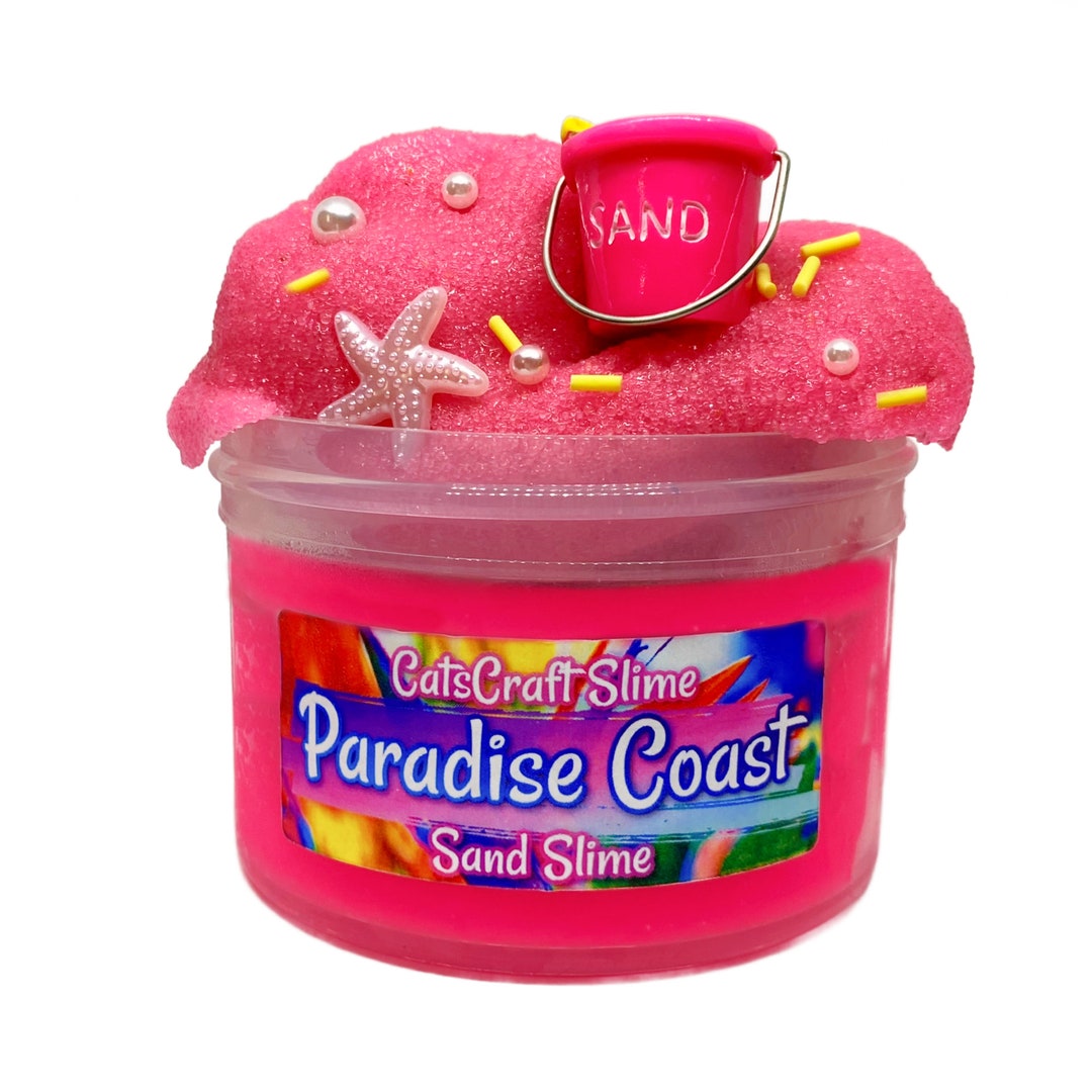 Sand Slime "paradise Coast" SCENTED Clear Crispy ASMR With Summer Beach ...