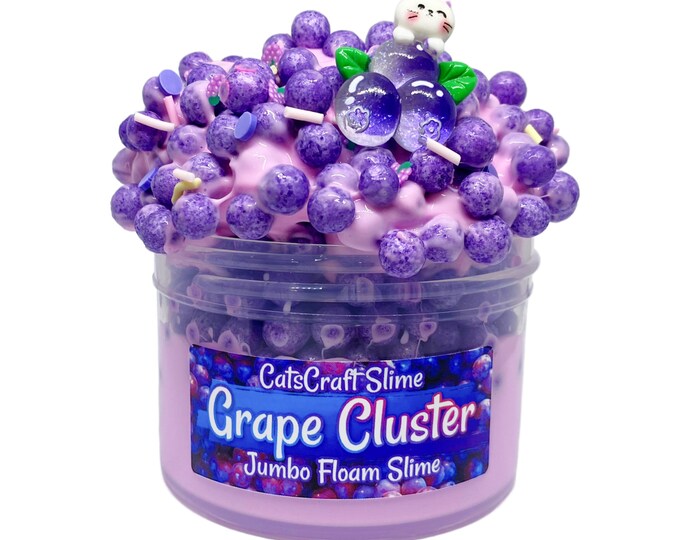 Jumbo Floam Slime "grape Cluster" SCENTED Crunchy ASMR Foam Beads With ...