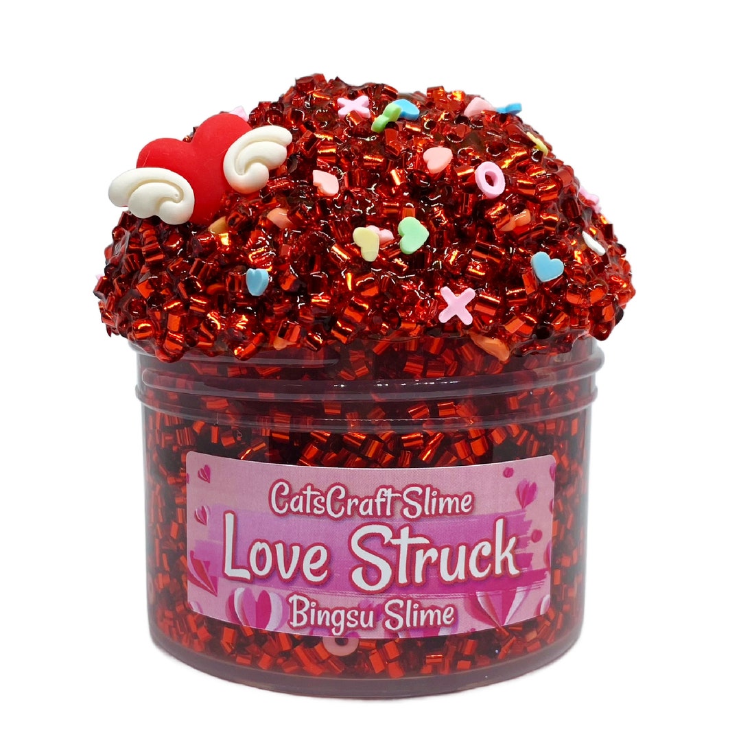 Bingsu Slime love Struck SCENTED Clear Valentines Red Bingsu Bead ...