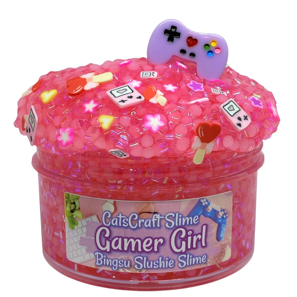 Bingsu Slushie Slime gamer Girl SCENTED Pink - Etsy