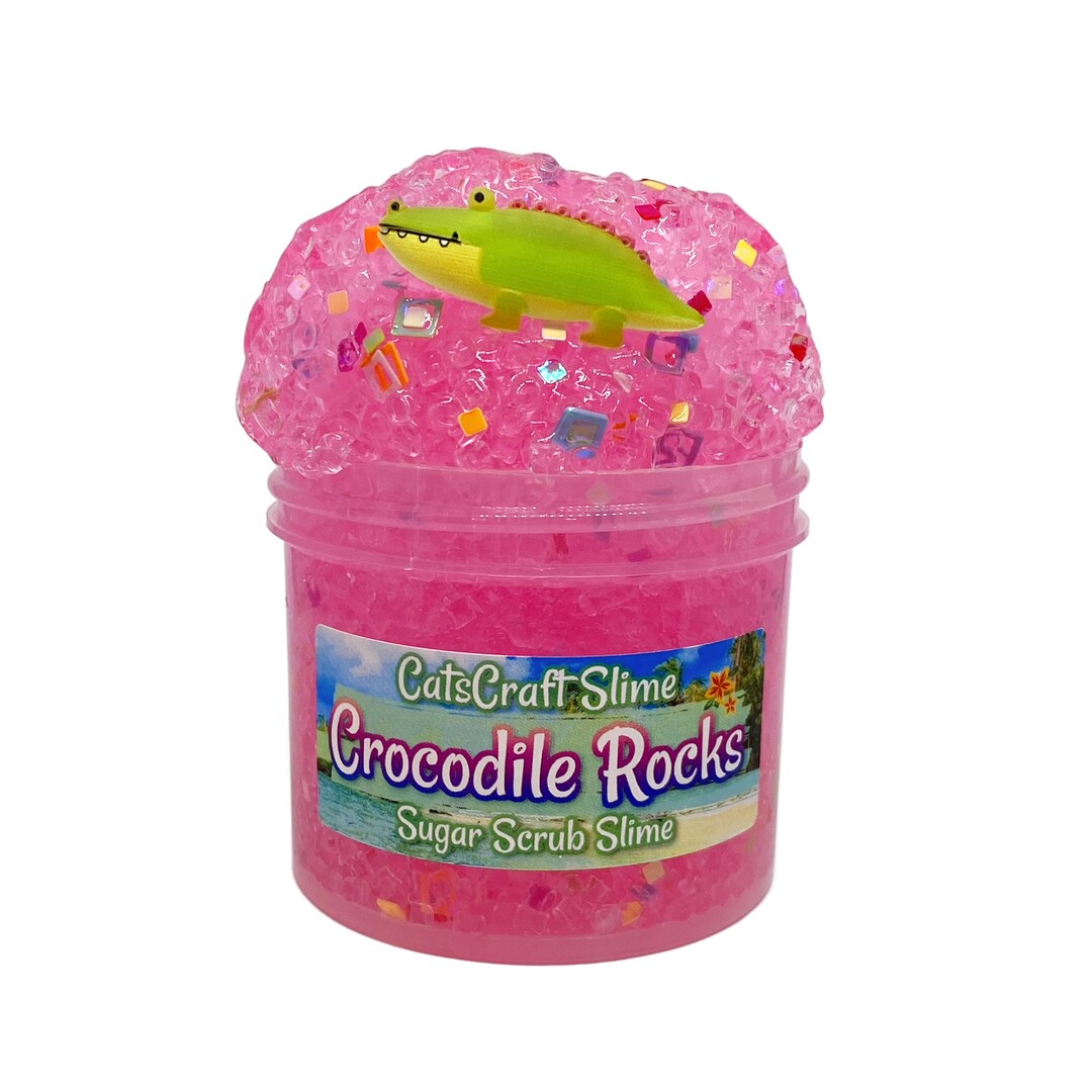 Sugar Scrub Clear Slime "crocodile Rocks" Crunchy Beads Unscented ...