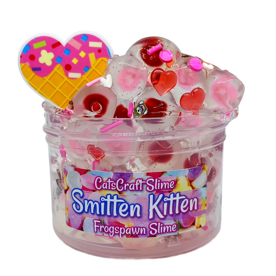 Frog Spawn Slime "smitten Kitten" Unscented Stretchy Frogspawn Crunchy ...