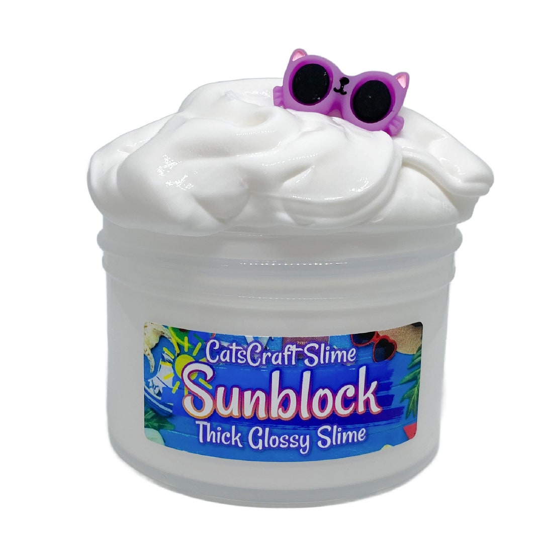 Thick Glossy Slime "sunblock" Coconut SCENTED ASMR With Charm - Etsy