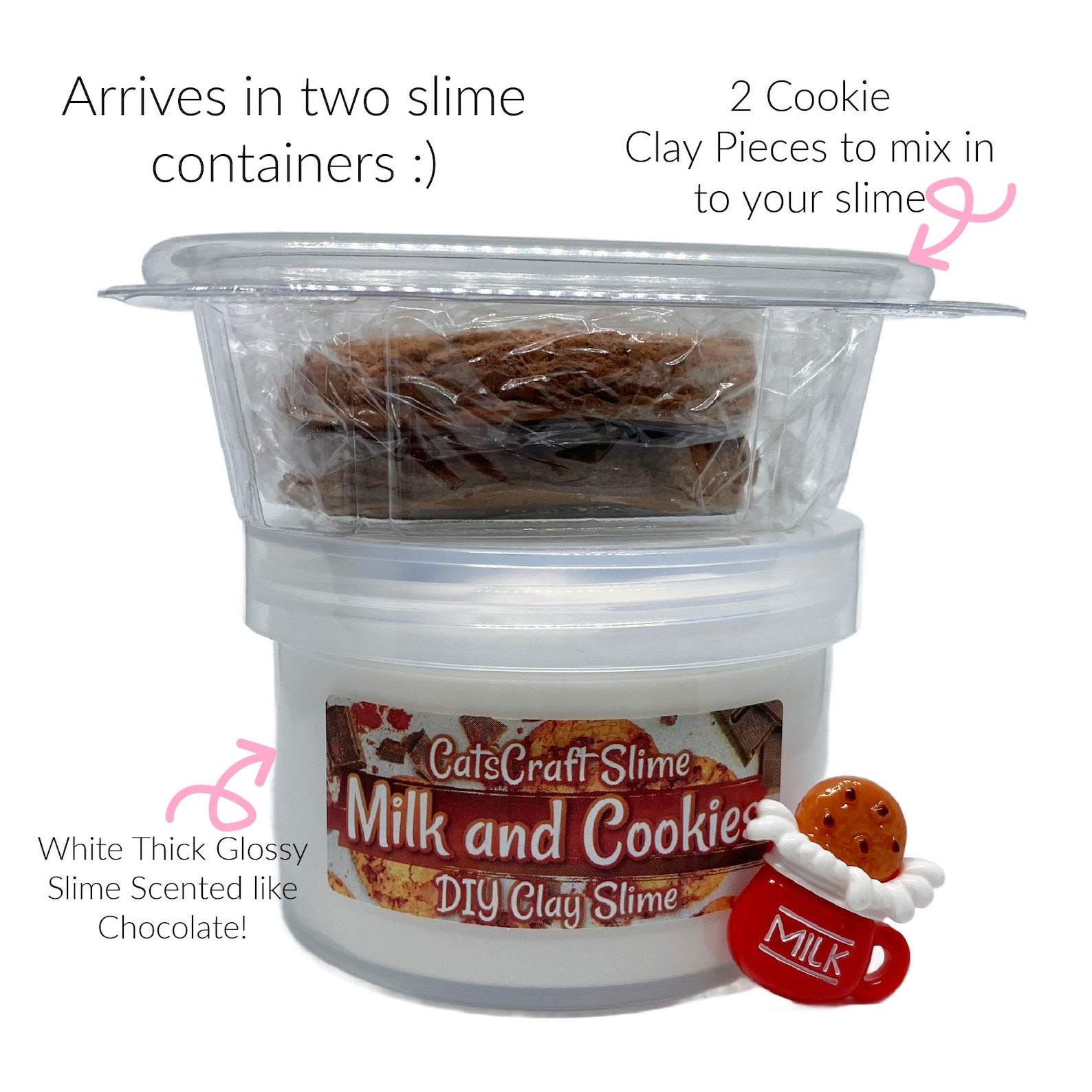 Milk and Cookies Scented Butter Slime Kit: DIY Clay Slay Slime, 6 Oz - Etsy