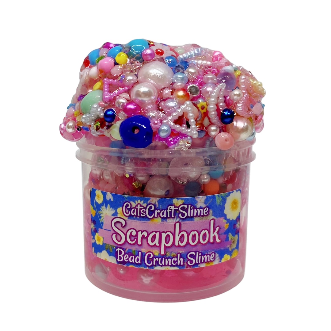 Bead Crunch Clear Slime "scrapbook" Scented Stretchy Slime ASMR 4 Oz - Etsy
