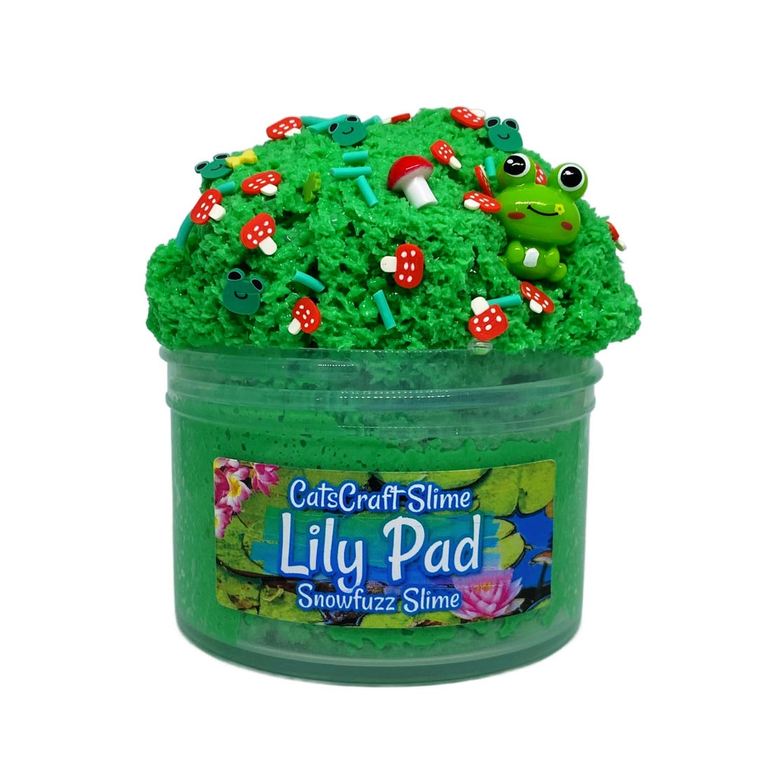 Snow Fuzz Slime "lily Pad" Sprinkles Scented With Frog Charm and ...